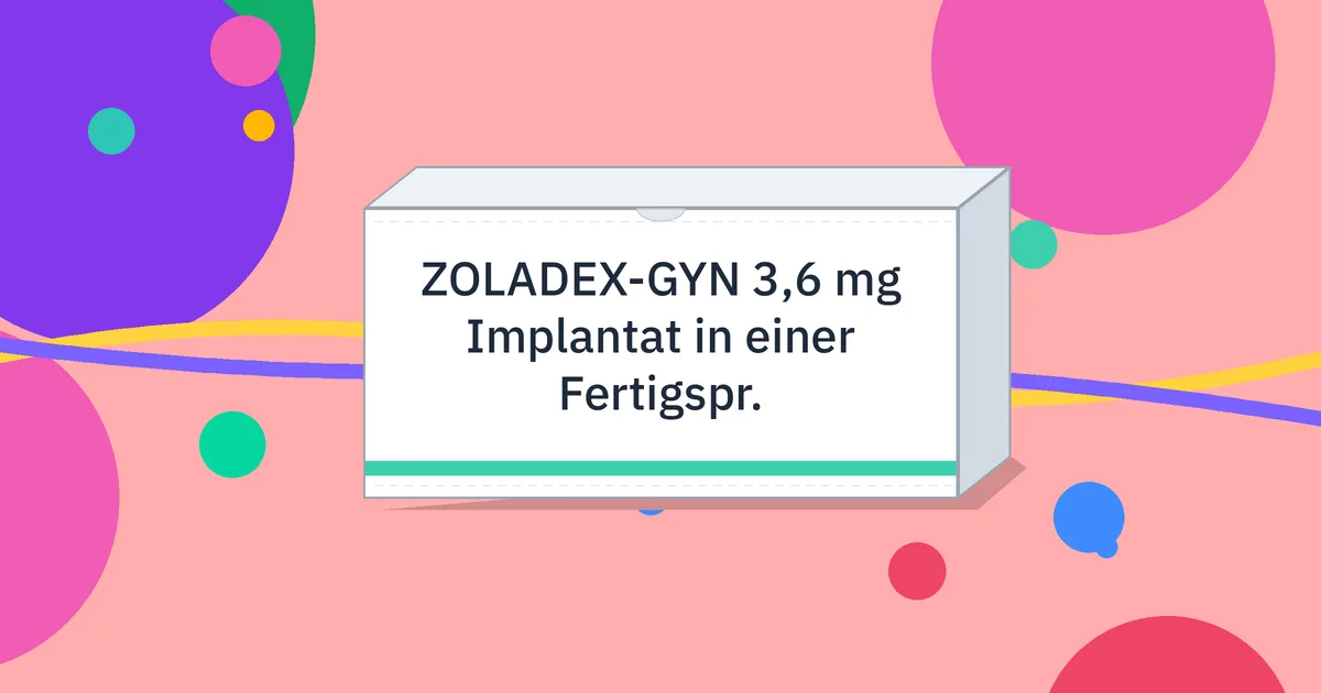 Symbolbild: Packung mit der Aufschrift ZOLADEX-GYN 3,6 mg Implantat in einer Fertigspr. (PZN 01024712) – Verfügbarkeit und Bezug in Apotheken in Frankfurt am Main