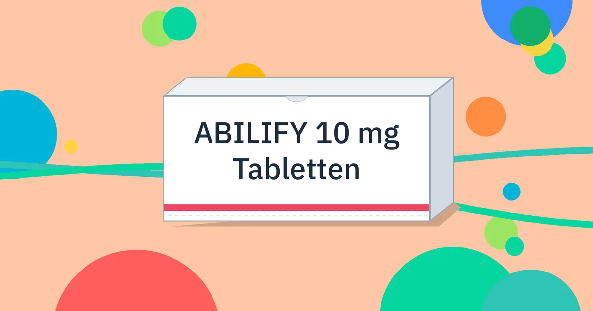 Symbolbild: Packung mit der Aufschrift ABILIFY 10 mg Tabletten (PZN 06620169) – Verfügbarkeit und Bezug in Apotheken in Frankfurt am Main