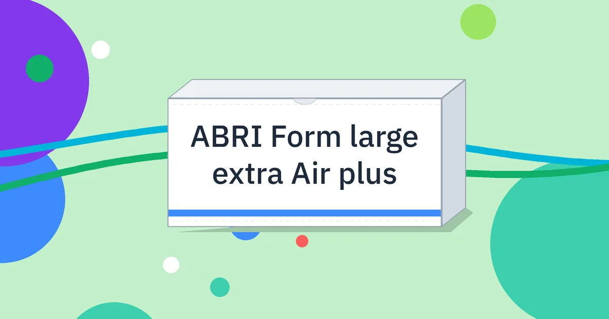 Symbolbild: Packung mit der Aufschrift ABRI Form large extra Air plus (PZN 04607992) – Verfügbarkeit und Bezug in Apotheken in Frankfurt am Main