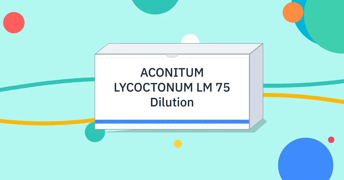 Symbolbild: Packung mit der Aufschrift ACONITUM LYCOCTONUM LM 75 Dilution (PZN 13292151) – Verfügbarkeit und Bezug in Apotheken in Frankfurt am Main