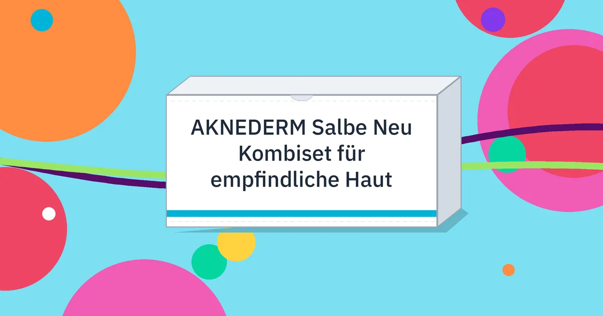 Symbolbild: Packung mit der Aufschrift AKNEDERM Salbe Neu Kombiset für empfindliche Haut (PZN 17150815) – Verfügbarkeit und Bezug in Apotheken in Frankfurt am Main