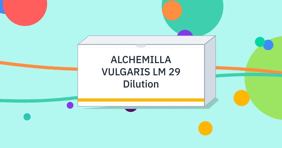 Symbolbild: Packung mit der Aufschrift ALCHEMILLA VULGARIS LM 29 Dilution (PZN 13308998) – Verfügbarkeit und Bezug in Apotheken in Frankfurt am Main