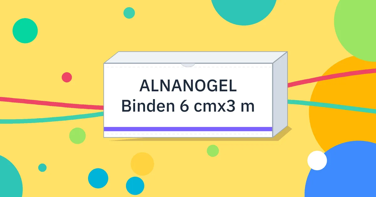 Symbolbild: Packung mit der Aufschrift ALNANOGEL Binden 6 cmx3 m (PZN 12573178) – Verfügbarkeit und Bezug in Apotheken in Frankfurt am Main