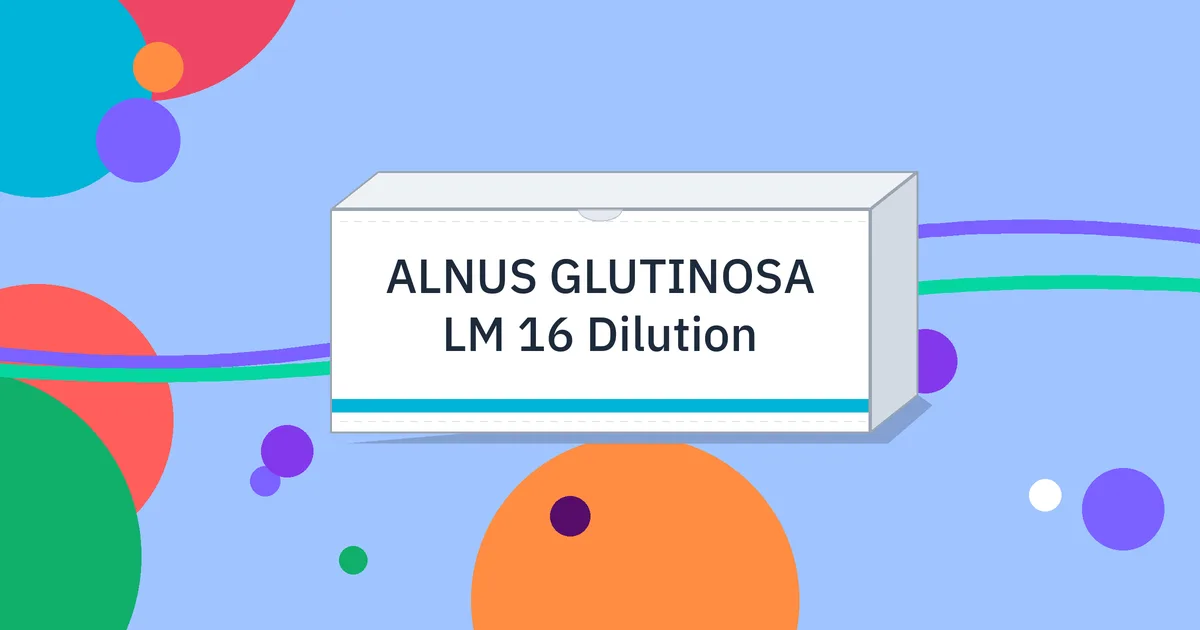 Symbolbild: Packung mit der Aufschrift ALNUS GLUTINOSA LM 16 Dilution (PZN 13312540) – Verfügbarkeit und Bezug in Apotheken in Frankfurt am Main