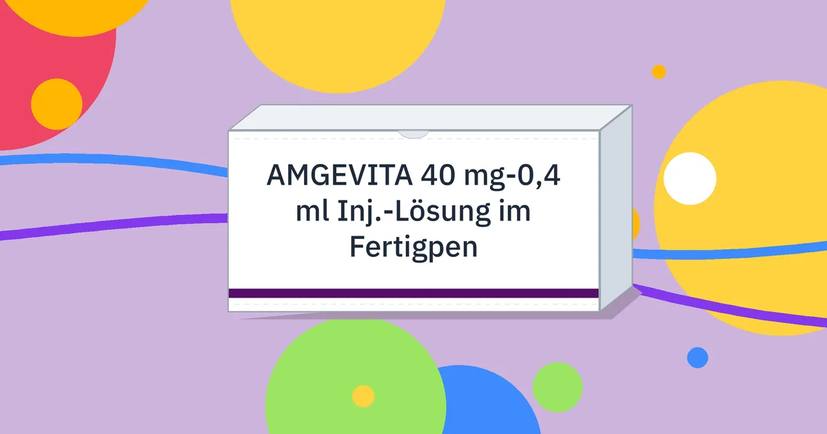 Symbolbild: Packung mit der Aufschrift AMGEVITA 40 mg-0,4 ml Inj.-Lösung im Fertigpen (PZN 18881892) – Verfügbarkeit und Bezug in Apotheken in Frankfurt am Main