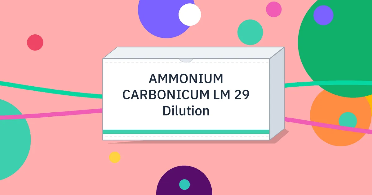 Symbolbild: Packung mit der Aufschrift AMMONIUM CARBONICUM LM 29 Dilution (PZN 12760839) – Verfügbarkeit und Bezug in Apotheken in Frankfurt am Main