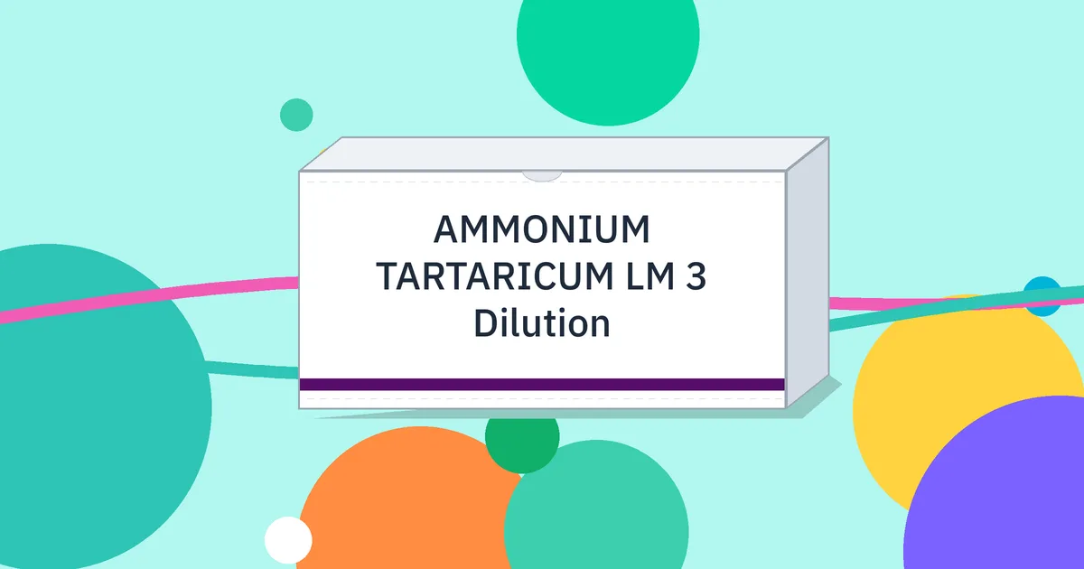 Symbolbild: Packung mit der Aufschrift AMMONIUM TARTARICUM LM 3 Dilution (PZN 12761402) – Verfügbarkeit und Bezug in Apotheken in Frankfurt am Main