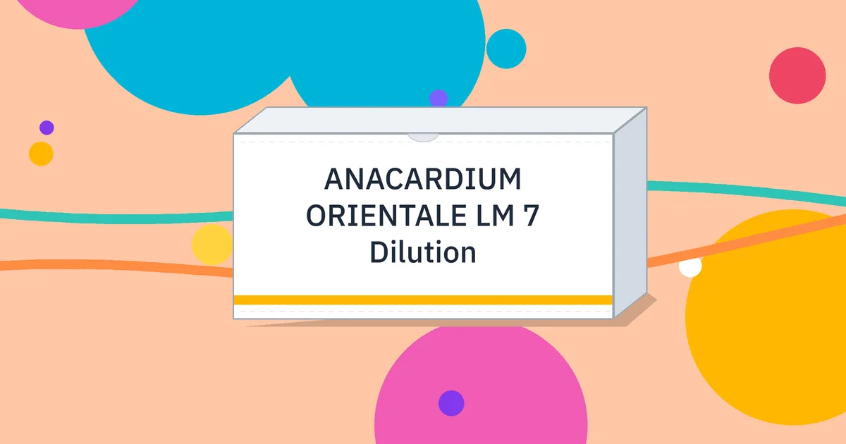 Symbolbild: Packung mit der Aufschrift ANACARDIUM ORIENTALE LM 7 Dilution (PZN 12761916) – Verfügbarkeit und Bezug in Apotheken in Frankfurt am Main