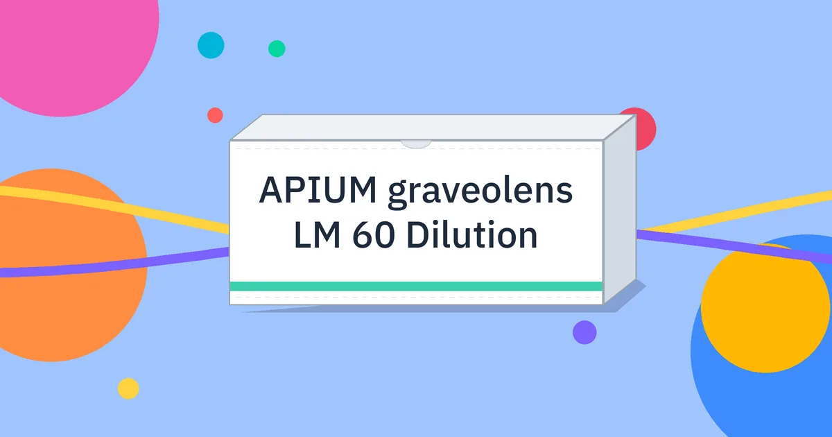 Symbolbild: Packung mit der Aufschrift APIUM graveolens LM 60 Dilution (PZN 13378792) – Verfügbarkeit und Bezug in Apotheken in Frankfurt am Main