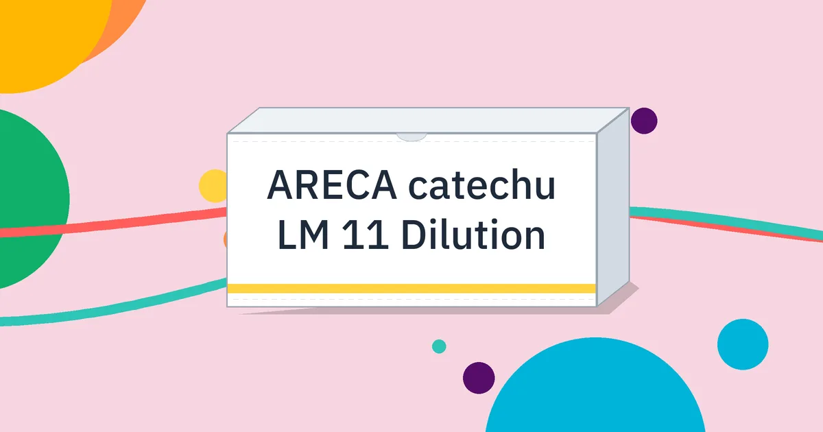 Symbolbild: Packung mit der Aufschrift ARECA catechu LM 11 Dilution (PZN 13388477) – Verfügbarkeit und Bezug in Apotheken in Frankfurt am Main