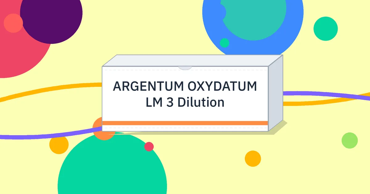Symbolbild: Packung mit der Aufschrift ARGENTUM OXYDATUM LM 3 Dilution (PZN 12768982) – Verfügbarkeit und Bezug in Apotheken in Frankfurt am Main