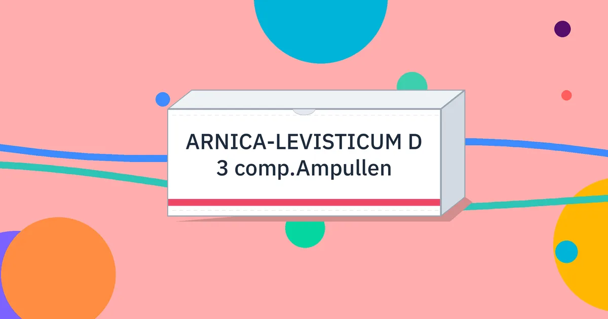 Symbolbild: Packung mit der Aufschrift ARNICA-LEVISTICUM D 3 comp.Ampullen (PZN 01618535) – Verfügbarkeit und Bezug in Apotheken in Frankfurt am Main