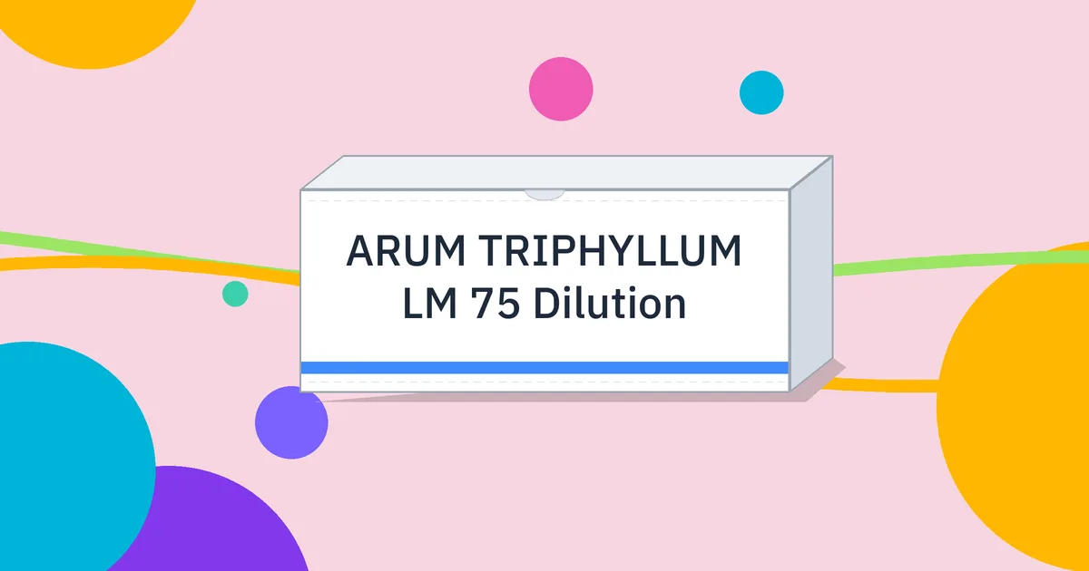Symbolbild: Packung mit der Aufschrift ARUM TRIPHYLLUM LM 75 Dilution (PZN 12780925) – Verfügbarkeit und Bezug in Apotheken in Frankfurt am Main