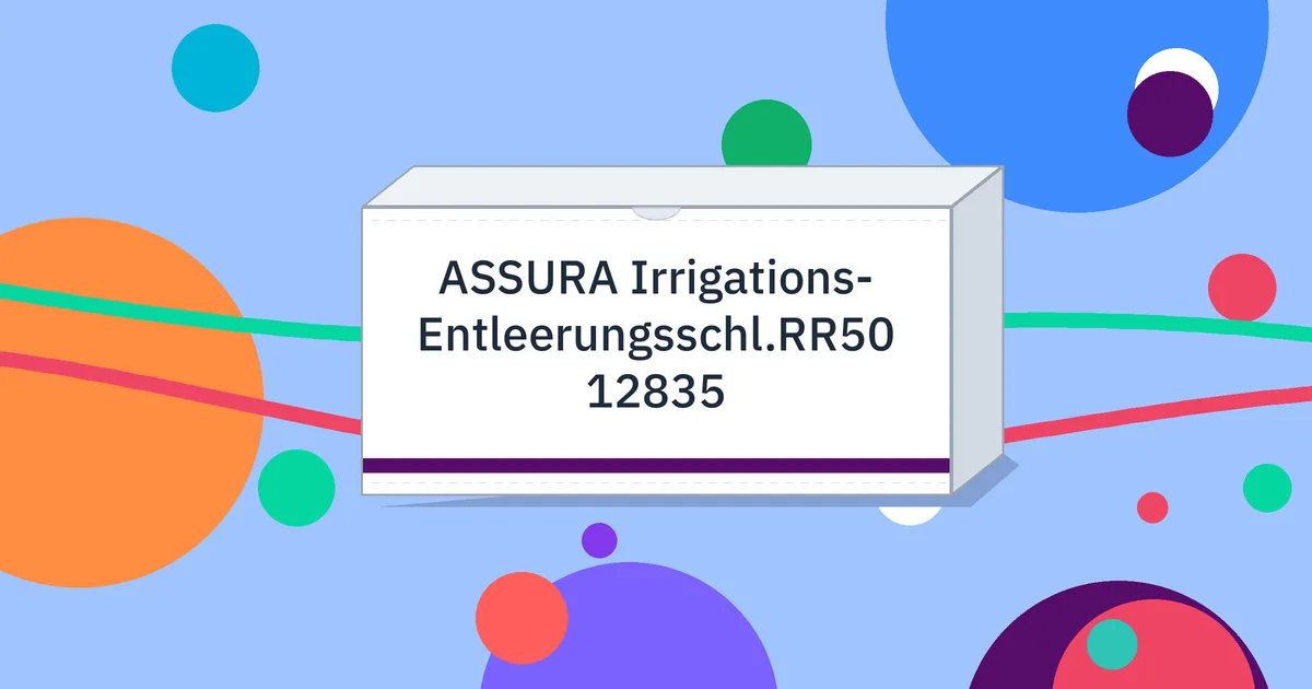 Symbolbild: Packung mit der Aufschrift ASSURA Irrigations-Entleerungsschl.RR50 12835 (PZN 08602891) – Verfügbarkeit und Bezug in Apotheken in Frankfurt am Main
