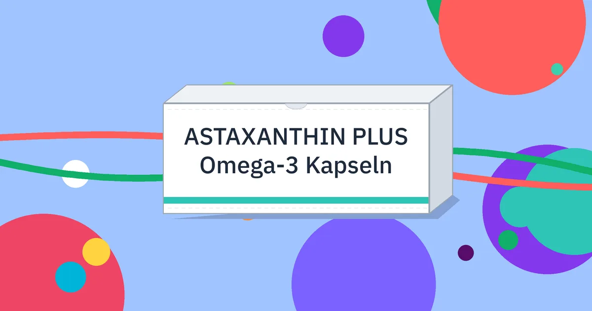 Symbolbild: Packung mit der Aufschrift ASTAXANTHIN PLUS Omega-3 Kapseln (PZN 07304068) – Verfügbarkeit und Bezug in Apotheken in Frankfurt am Main