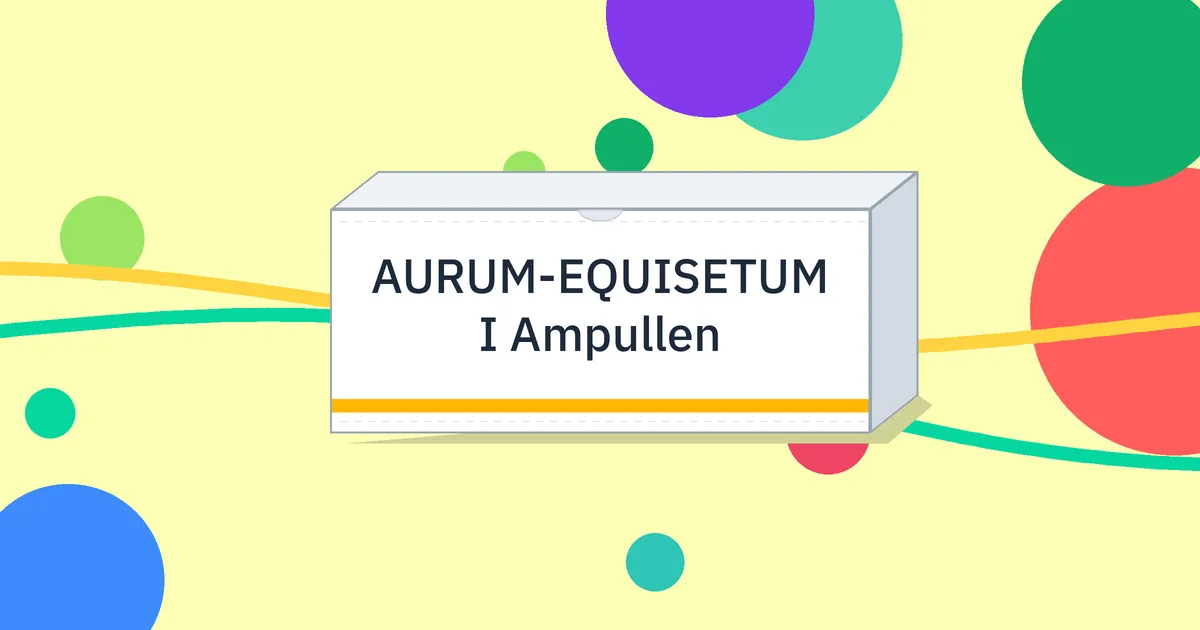 Symbolbild: Packung mit der Aufschrift AURUM-EQUISETUM I Ampullen (PZN 00426874) – Verfügbarkeit und Bezug in Apotheken in Frankfurt am Main