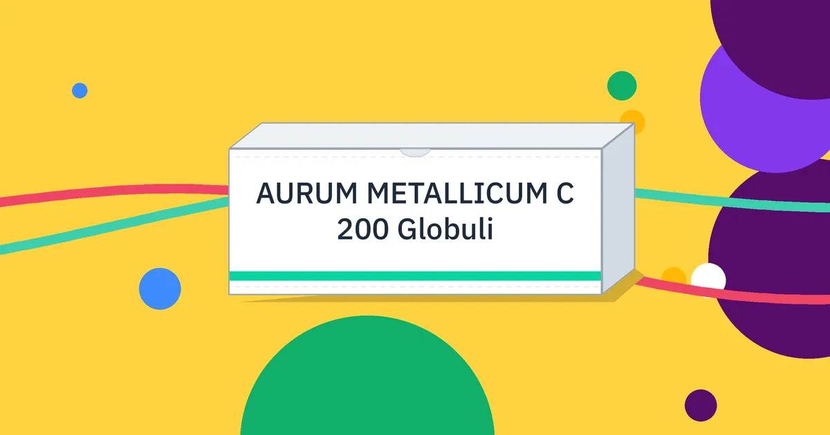 Symbolbild: Packung mit der Aufschrift AURUM METALLICUM C 200 Globuli (PZN 02894183) – Verfügbarkeit und Bezug in Apotheken in Frankfurt am Main