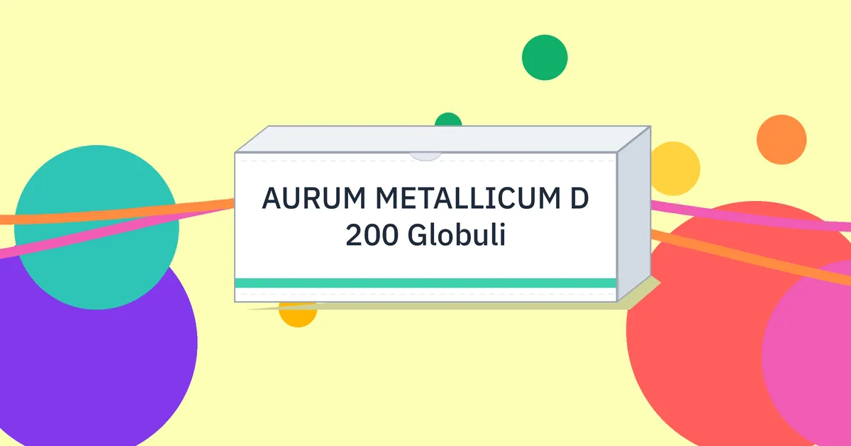 Symbolbild: Packung mit der Aufschrift AURUM METALLICUM D 200 Globuli (PZN 14311689) – Verfügbarkeit und Bezug in Apotheken in Frankfurt am Main