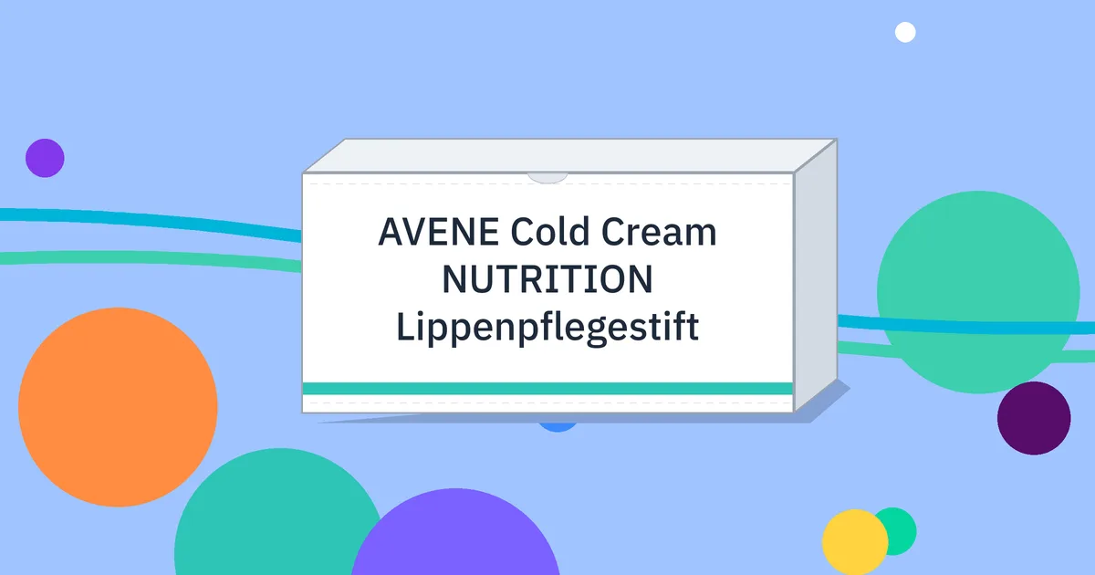 Symbolbild: Packung mit der Aufschrift AVENE Cold Cream NUTRITION Lippenpflegestift (PZN 16760842) – Verfügbarkeit und Bezug in Apotheken in Frankfurt am Main