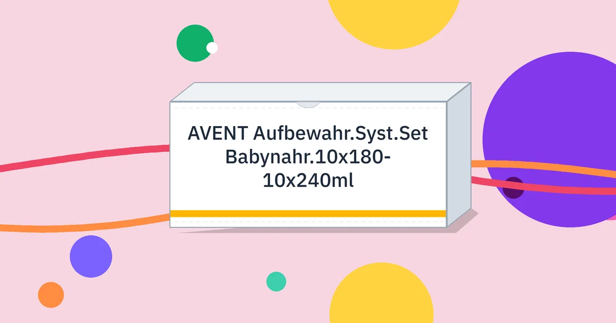 Symbolbild: Packung mit der Aufschrift AVENT Aufbewahr.Syst.Set Babynahr.10x180-10x240ml (PZN 10214972) – Verfügbarkeit und Bezug in Apotheken in Frankfurt am Main