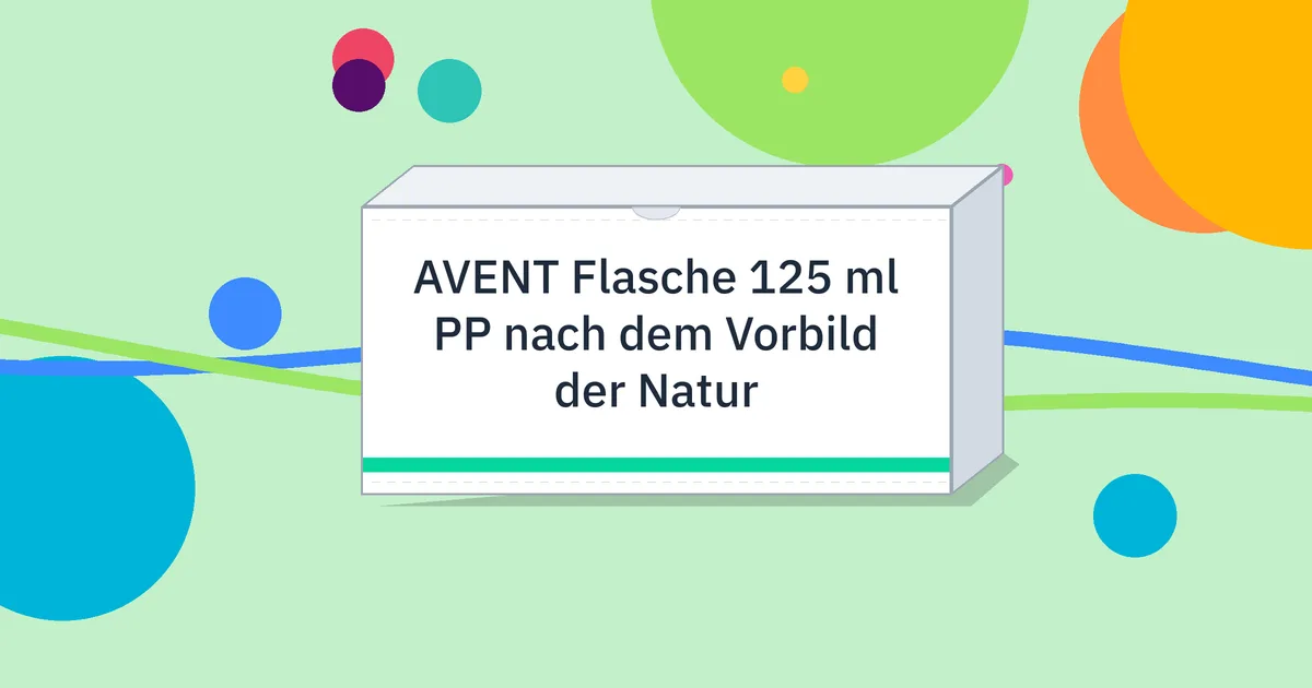 Symbolbild: Packung mit der Aufschrift AVENT Flasche 125 ml PP nach dem Vorbild der Natur (PZN 09435254) – Verfügbarkeit und Bezug in Apotheken in Frankfurt am Main