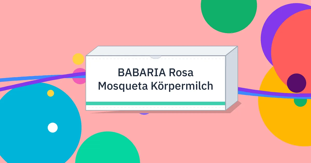 Symbolbild: Packung mit der Aufschrift BABARIA Rosa Mosqueta Körpermilch (PZN 04721587) – Verfügbarkeit und Bezug in Apotheken in Frankfurt am Main