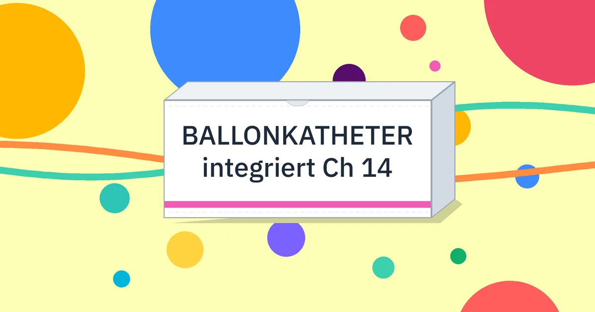 Symbolbild: Packung mit der Aufschrift BALLONKATHETER integriert Ch 14 (PZN 02894674) – Verfügbarkeit und Bezug in Apotheken in Frankfurt am Main