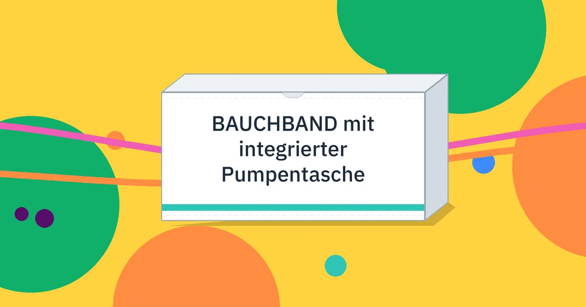 Symbolbild: Packung mit der Aufschrift BAUCHBAND mit integrierter Pumpentasche (PZN 12645771) – Verfügbarkeit und Bezug in Apotheken in Frankfurt am Main