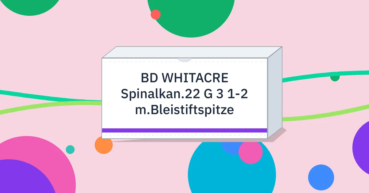 Symbolbild: Packung mit der Aufschrift BD WHITACRE Spinalkan.22 G 3 1-2 m.Bleistiftspitze (PZN 07546222) – Verfügbarkeit und Bezug in Apotheken in Frankfurt am Main