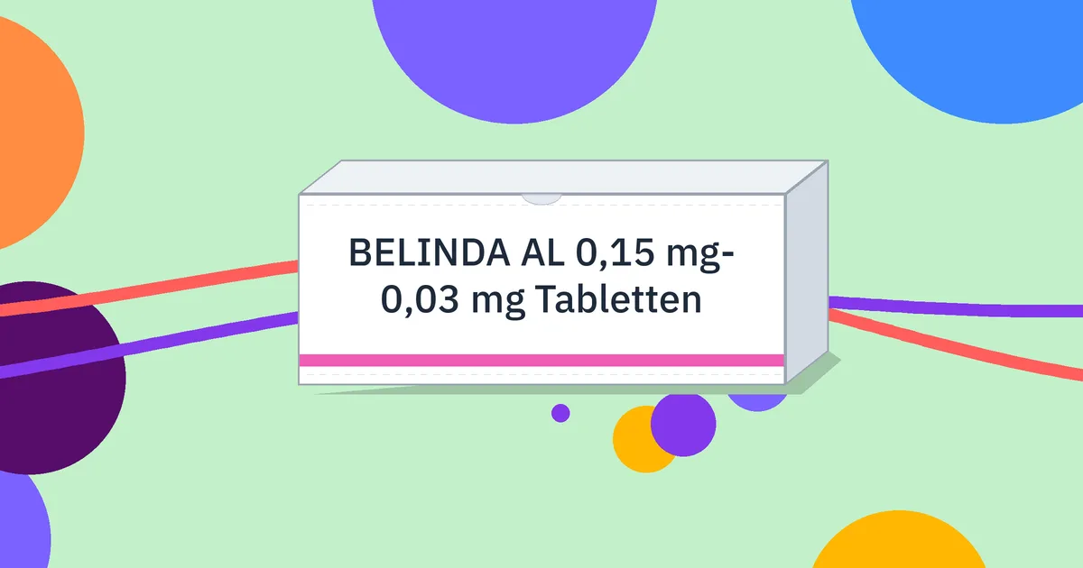Symbolbild: Packung mit der Aufschrift BELINDA AL 0,15 mg-0,03 mg Tabletten (PZN 09744392) – Verfügbarkeit und Bezug in Apotheken in Frankfurt am Main