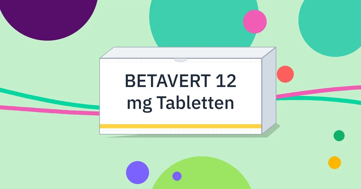 Symbolbild: Packung mit der Aufschrift BETAVERT 12 mg Tabletten (PZN 08538101) – Verfügbarkeit und Bezug in Apotheken in Frankfurt am Main