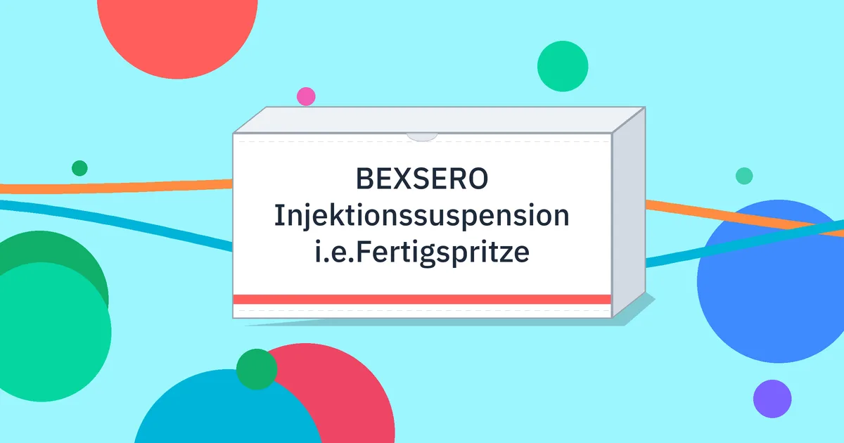 Symbolbild: Packung mit der Aufschrift BEXSERO Injektionssuspension i.e.Fertigspritze (PZN 17292981) – Verfügbarkeit und Bezug in Apotheken in Frankfurt am Main