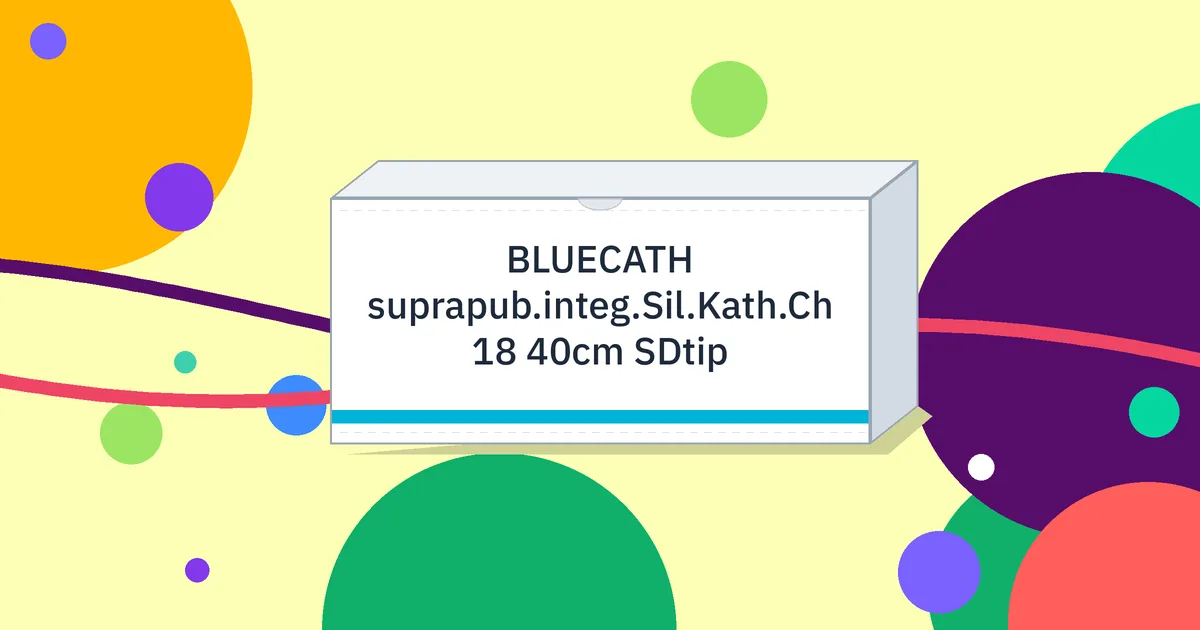 Symbolbild: Packung mit der Aufschrift BLUECATH suprapub.integ.Sil.Kath.Ch 18 40cm SDtip (PZN 11851008) – Verfügbarkeit und Bezug in Apotheken in Frankfurt am Main