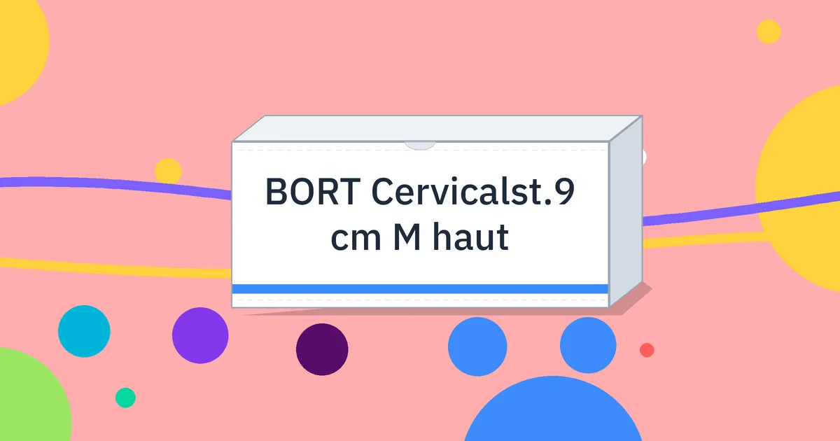 Symbolbild: Packung mit der Aufschrift BORT Cervicalst.9 cm M haut (PZN 06157435) – Verfügbarkeit und Bezug in Apotheken in Frankfurt am Main