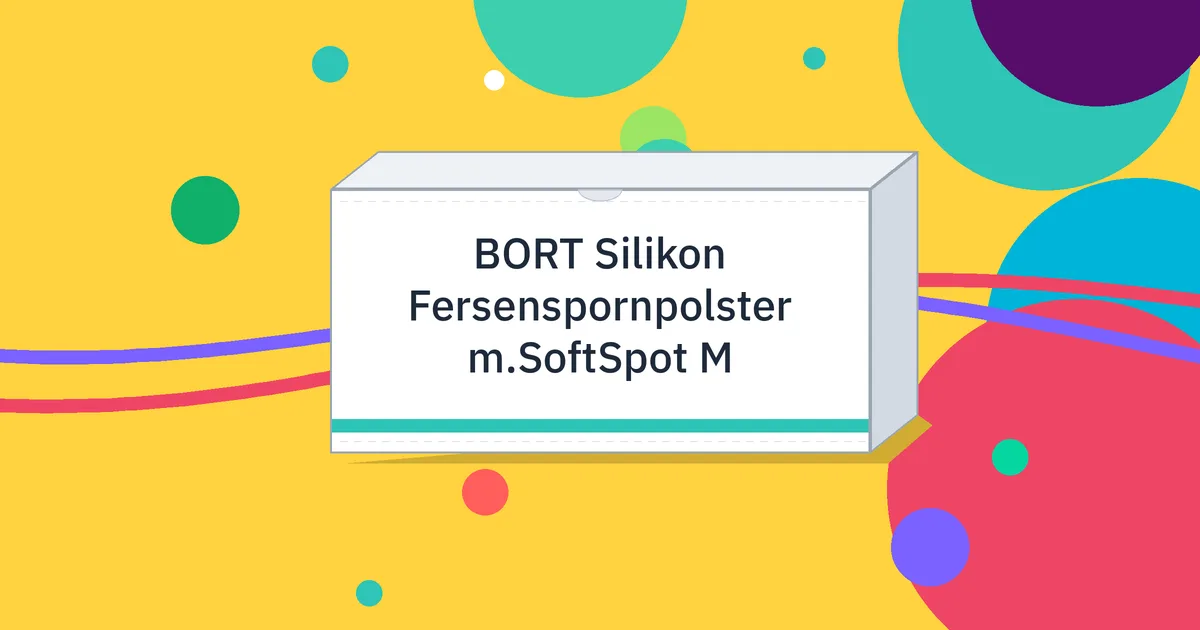 Symbolbild: Packung mit der Aufschrift BORT Silikon Fersenspornpolster m.SoftSpot M (PZN 05564078) – Verfügbarkeit und Bezug in Apotheken in Frankfurt am Main
