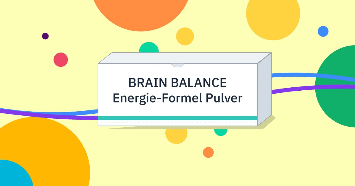 Symbolbild: Packung mit der Aufschrift BRAIN BALANCE Energie-Formel Pulver (PZN 20647293) – Verfügbarkeit und Bezug in Apotheken in Frankfurt am Main