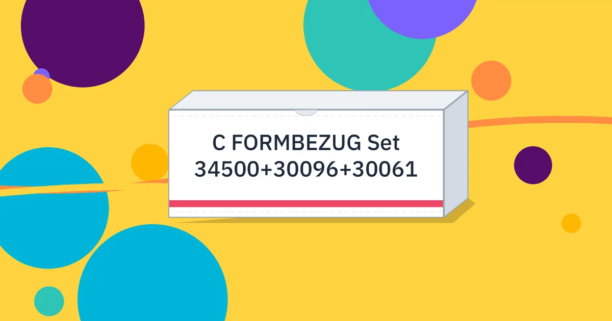 Symbolbild: Packung mit der Aufschrift C FORMBEZUG Set 34500+30096+30061 (PZN 07599856) – Verfügbarkeit und Bezug in Apotheken in Frankfurt am Main