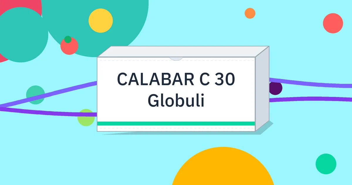 Symbolbild: Packung mit der Aufschrift CALABAR C 30 Globuli (PZN 07455264) – Verfügbarkeit und Bezug in Apotheken in Frankfurt am Main