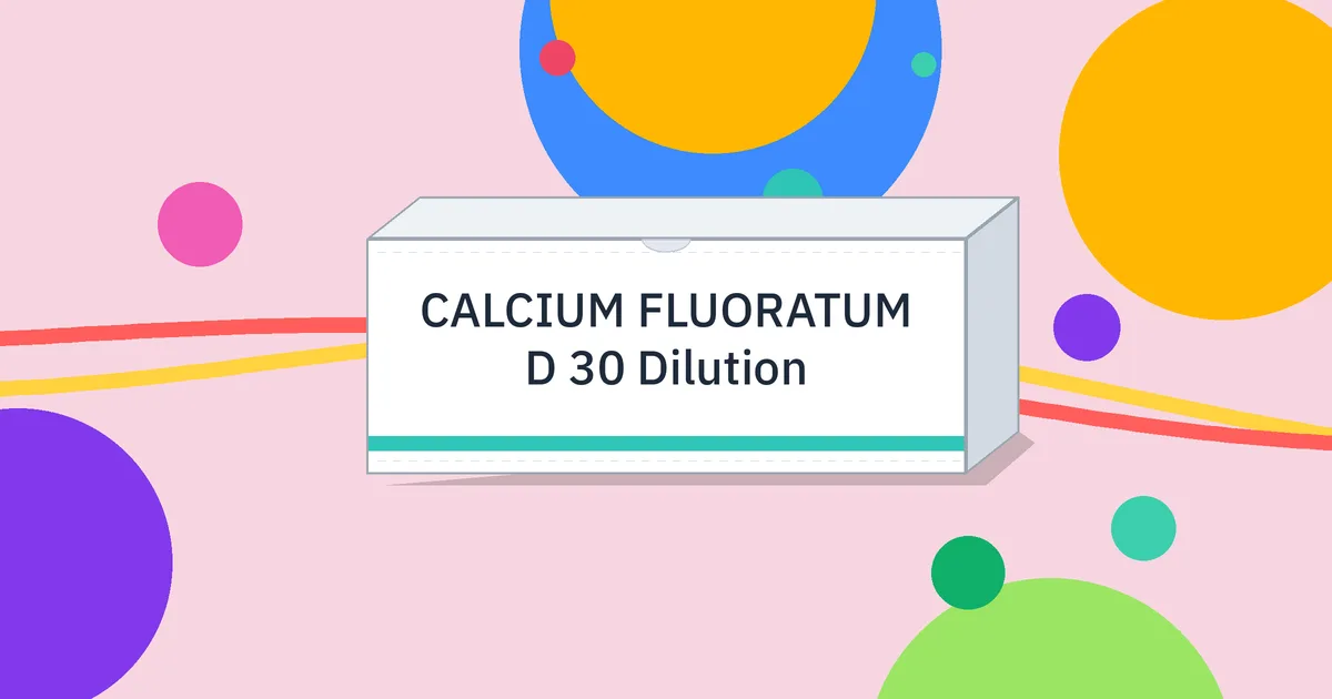 Symbolbild: Packung mit der Aufschrift CALCIUM FLUORATUM D 30 Dilution (PZN 02609308) – Verfügbarkeit und Bezug in Apotheken in Frankfurt am Main