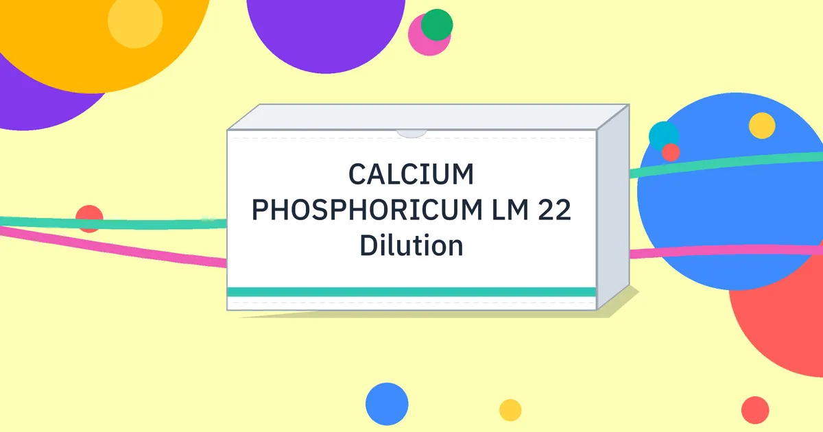 Symbolbild: Packung mit der Aufschrift CALCIUM PHOSPHORICUM LM 22 Dilution (PZN 12805329) – Verfügbarkeit und Bezug in Apotheken in Frankfurt am Main