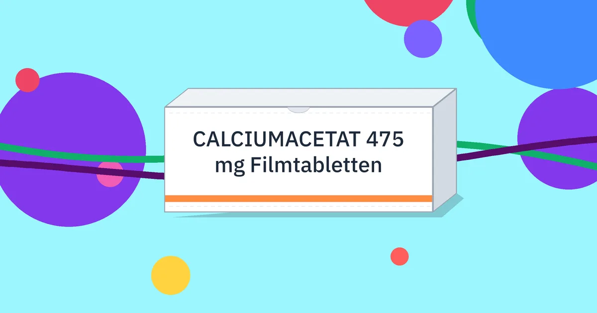 Symbolbild: Packung mit der Aufschrift CALCIUMACETAT 475 mg Filmtabletten (PZN 01586953) – Verfügbarkeit und Bezug in Apotheken in Frankfurt am Main