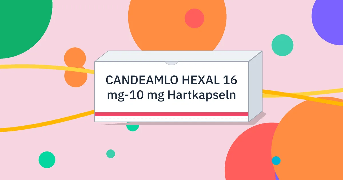 Symbolbild: Packung mit der Aufschrift CANDEAMLO HEXAL 16 mg-10 mg Hartkapseln (PZN 12343797) – Verfügbarkeit und Bezug in Apotheken in Frankfurt am Main