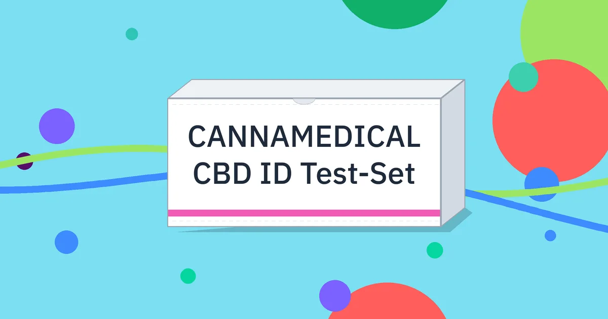 Symbolbild: Packung mit der Aufschrift CANNAMEDICAL CBD ID Test-Set (PZN 18787779) – Verfügbarkeit und Bezug in Apotheken in Frankfurt am Main