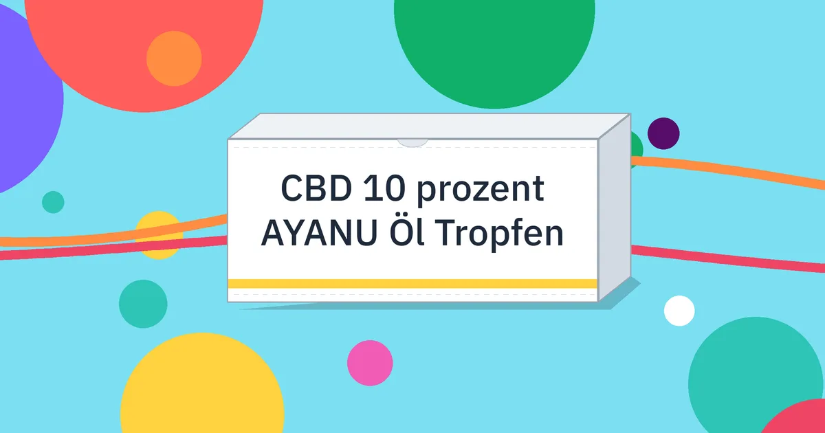 Symbolbild: Packung mit der Aufschrift CBD 10 prozent AYANU Öl Tropfen (PZN 18250447) – Verfügbarkeit und Bezug in Apotheken in Frankfurt am Main