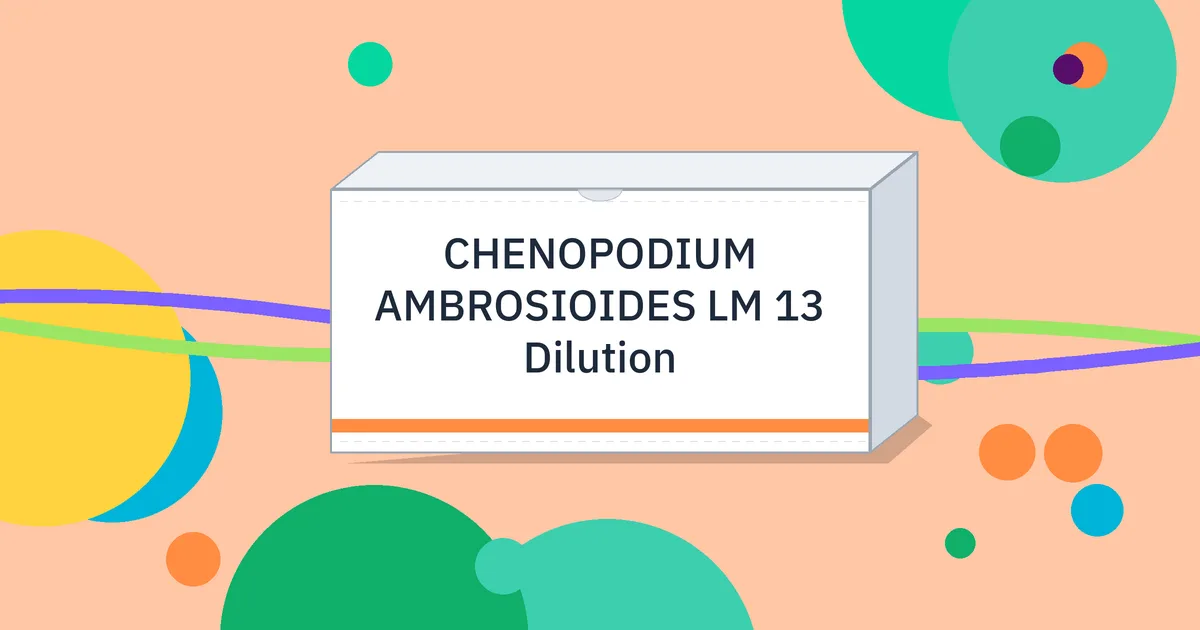 Symbolbild: Packung mit der Aufschrift CHENOPODIUM AMBROSIOIDES LM 13 Dilution (PZN 13440344) – Verfügbarkeit und Bezug in Apotheken in Frankfurt am Main