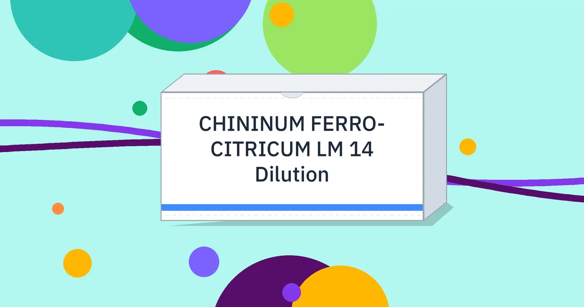 Symbolbild: Packung mit der Aufschrift CHININUM FERRO-CITRICUM LM 14 Dilution (PZN 13442260) – Verfügbarkeit und Bezug in Apotheken in Frankfurt am Main