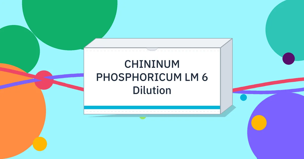 Symbolbild: Packung mit der Aufschrift CHININUM PHOSPHORICUM LM 6 Dilution (PZN 15867012) – Verfügbarkeit und Bezug in Apotheken in Frankfurt am Main