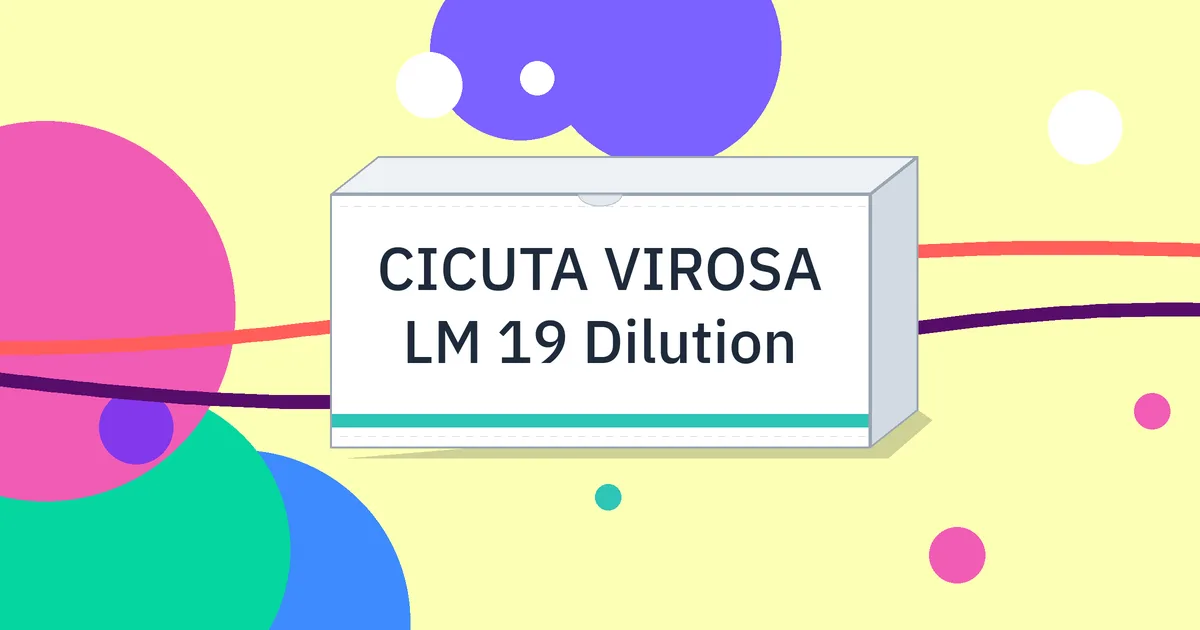 Symbolbild: Packung mit der Aufschrift CICUTA VIROSA LM 19 Dilution (PZN 12818740) – Verfügbarkeit und Bezug in Apotheken in Frankfurt am Main