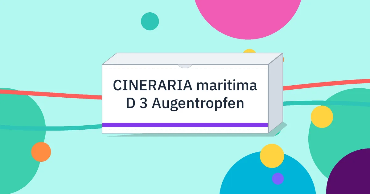 Symbolbild: Packung mit der Aufschrift CINERARIA maritima D 3 Augentropfen (PZN 01572483) – Verfügbarkeit und Bezug in Apotheken in Frankfurt am Main