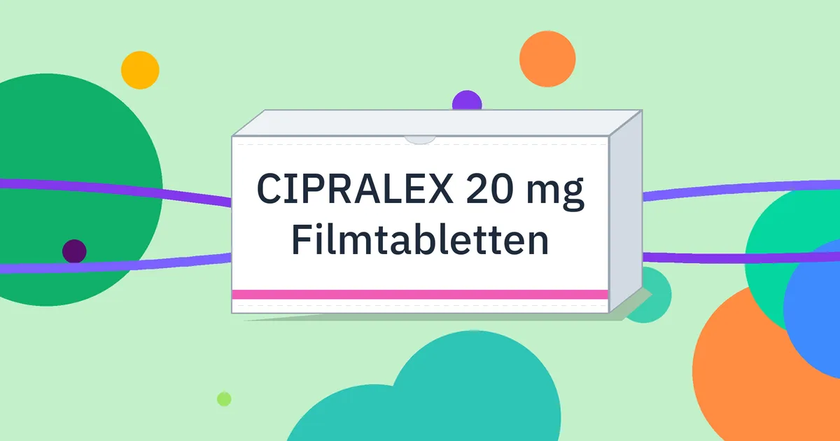 Symbolbild: Packung mit der Aufschrift CIPRALEX 20 mg Filmtabletten (PZN 03500401) – Verfügbarkeit und Bezug in Apotheken in Frankfurt am Main